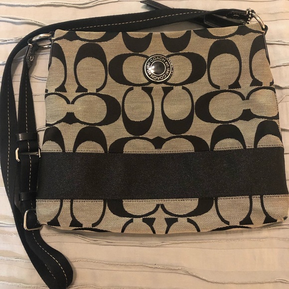 Coach | Bags | Black Jacquard Coach Crossbody | Poshmark